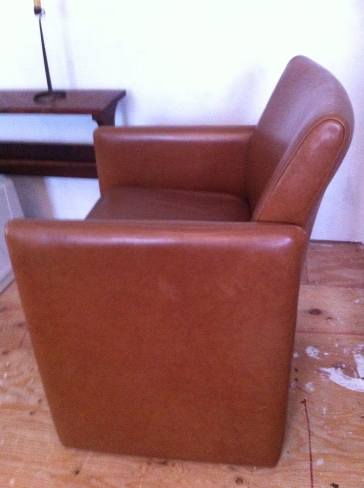 Brown Vintage Naugahyde Chair 50s – 60s Great Condition Modern ...