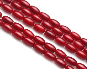 Natural Rose Red Jade Beads Smooth Polished by BeadsForDreams