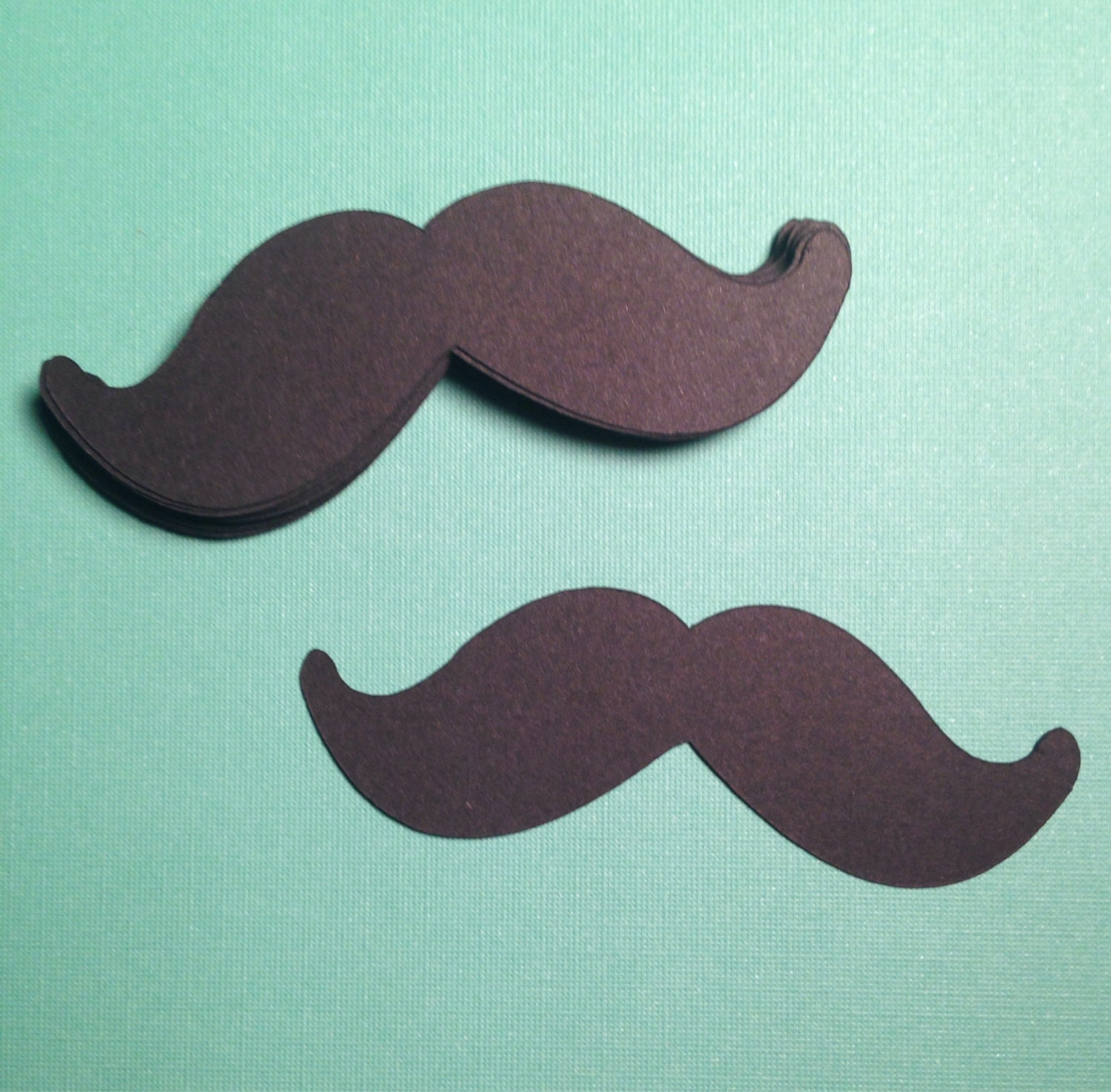 50 mustache Paper Die Cuts photo props name tags Place