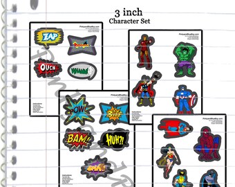 Superhero cutouts | Etsy