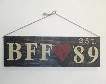 Popular items for bff sign on Etsy
