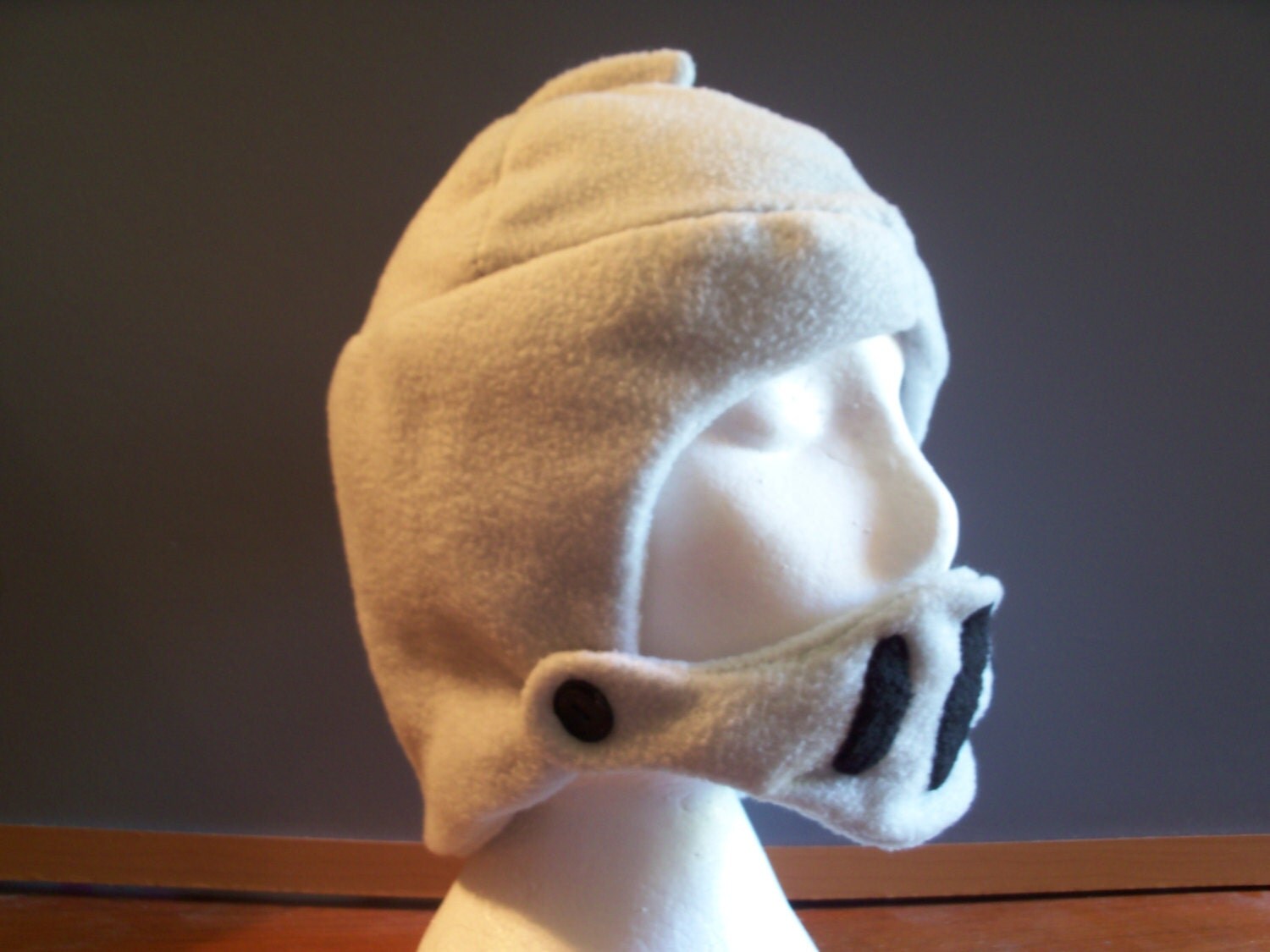 Fleece Knight's Helmet with Removable Face Guard by TheTwinBin