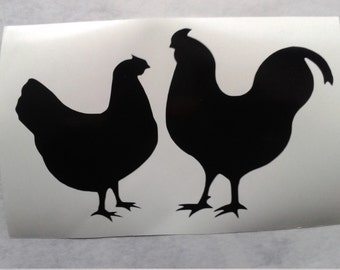 Chicken window decal | Etsy