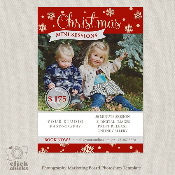 Christmas Mini Session Template Photography Marketing Board