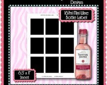 Unique mini wine bottle label related items | Etsy