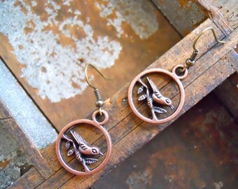 Hunger Games Inspired Mockingjay Sparrow Bird Earrings