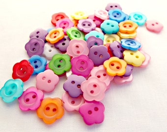 Flower shape buttons | Etsy