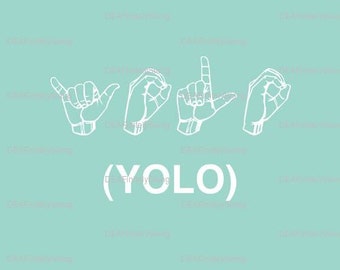 Yolo sign | Etsy