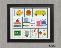 Unique teacher cross stitch related items | Etsy