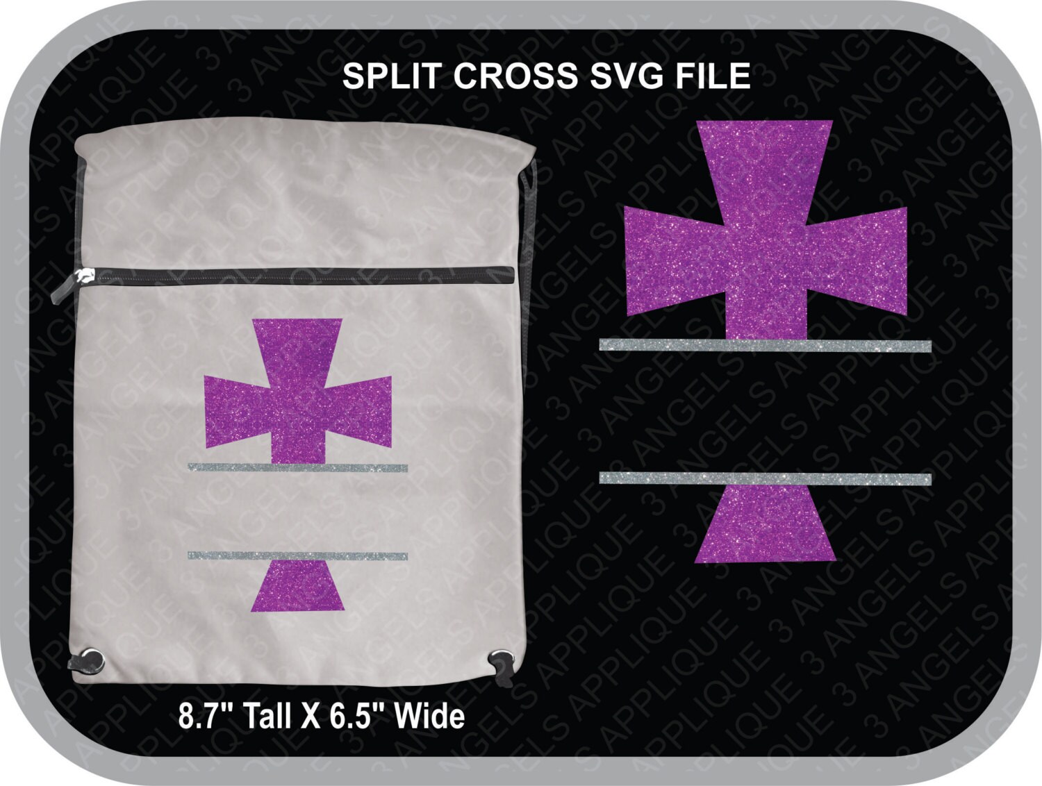 Split Cross SVG Cutter Design INSTANT DOWNLOAD