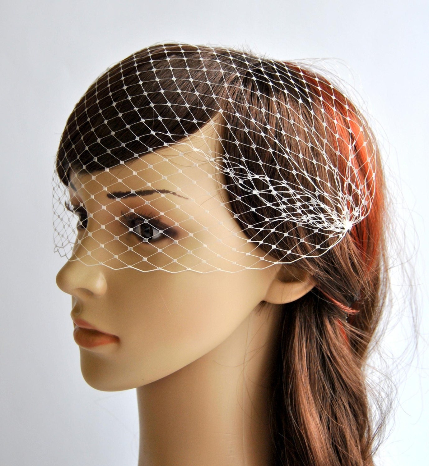 Bandeau Veil Birdcage Veil Wedding Veil Bridal by MyJasmineCorner