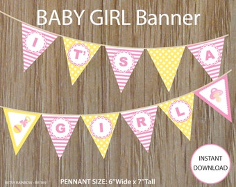 Printable banner chevron banner rainbow banner by BetsyRainbow