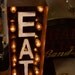 Custom signs Eat and Arrow Custom Marquee Sign LIGHTED METAL