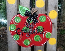 Popular items for apple door hanger on Etsy