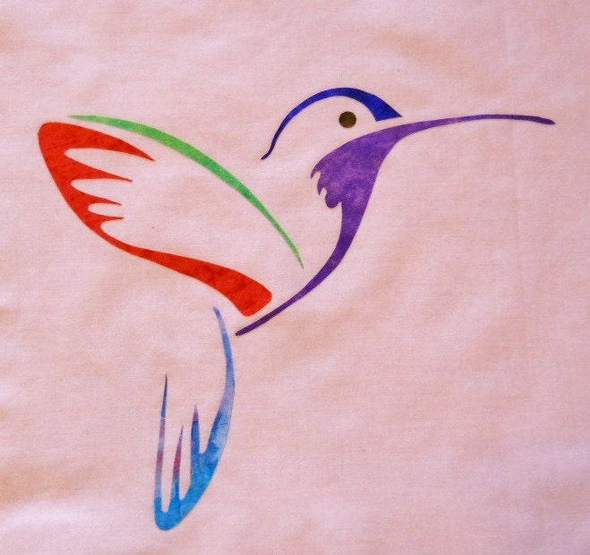 Easy Hummingbird 2 Quilt Applique Pattern Design