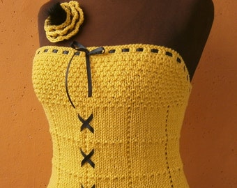 Unique knitted corset related items | Etsy