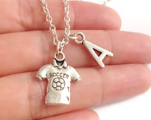 Soccer Jersey Necklace, Futbol Necklace, Soccer Team Gift, Sports ...