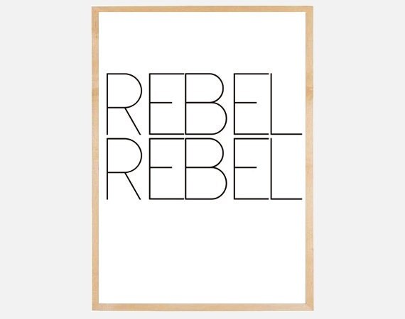 Poster download rebel rebel lyrics david bowie print by Elsapelle