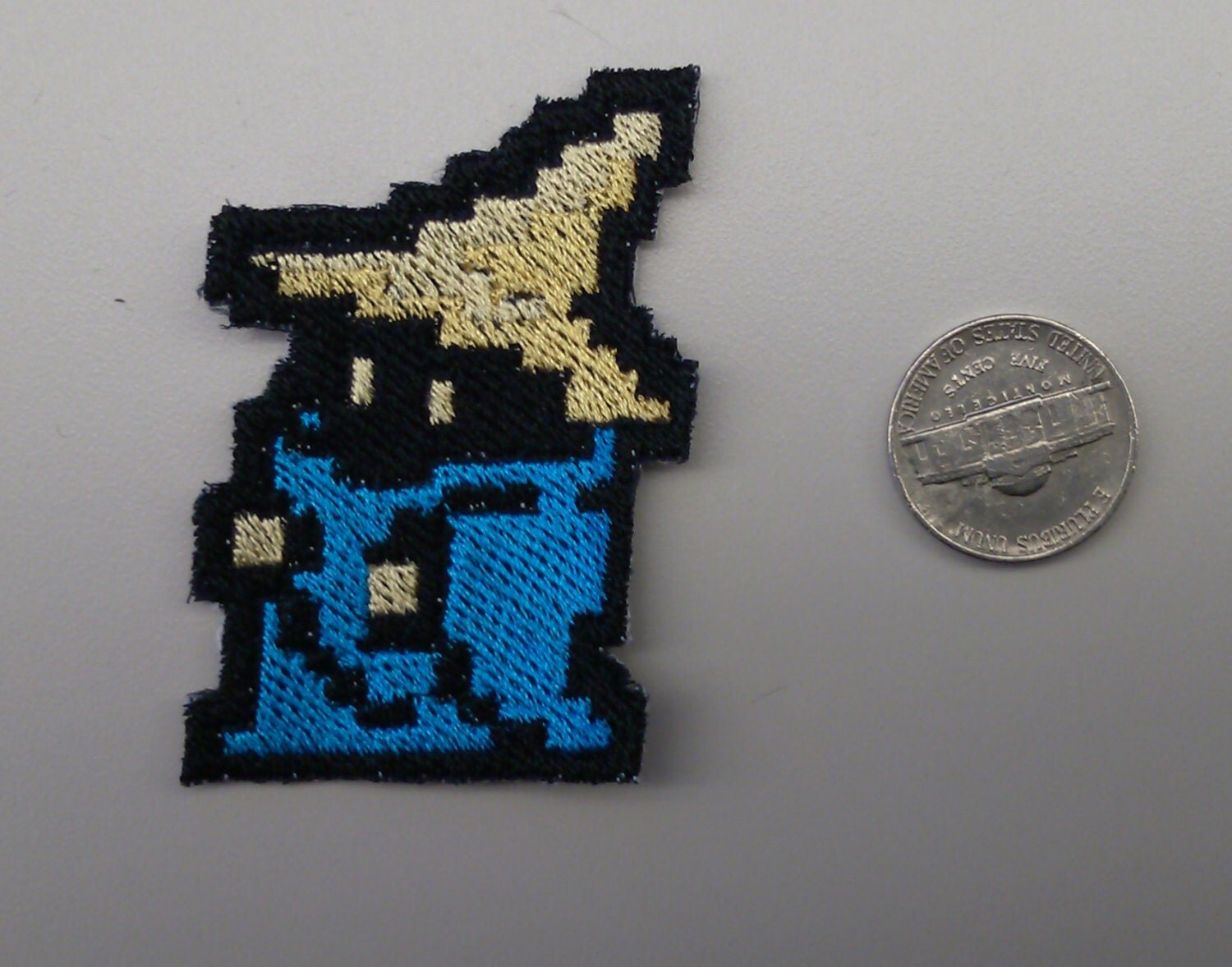 8 Bit Final Fantasy Black Mage Shiny Metallic by Critstitch