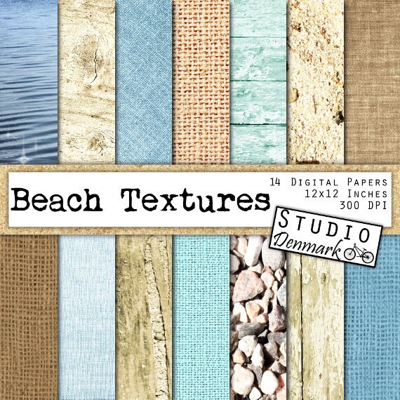 Beach Digital Paper – Beach Textures – Summer Backgrounds Commercial ...