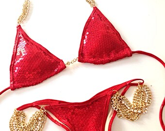 Popular items for sequin bikini on Etsy