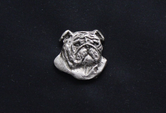 English Bulldog head dog pin limited edition by ArtDogshopcenter