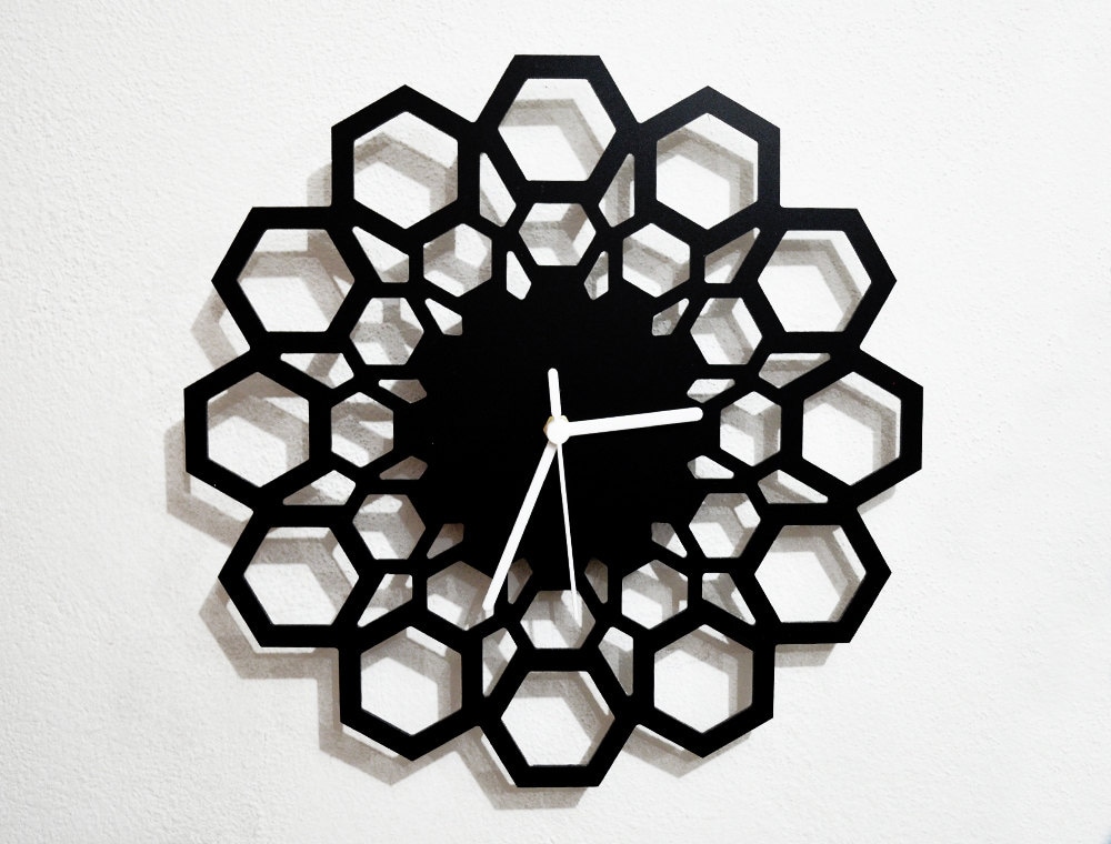 Geometrical Hexagon Wall Clock