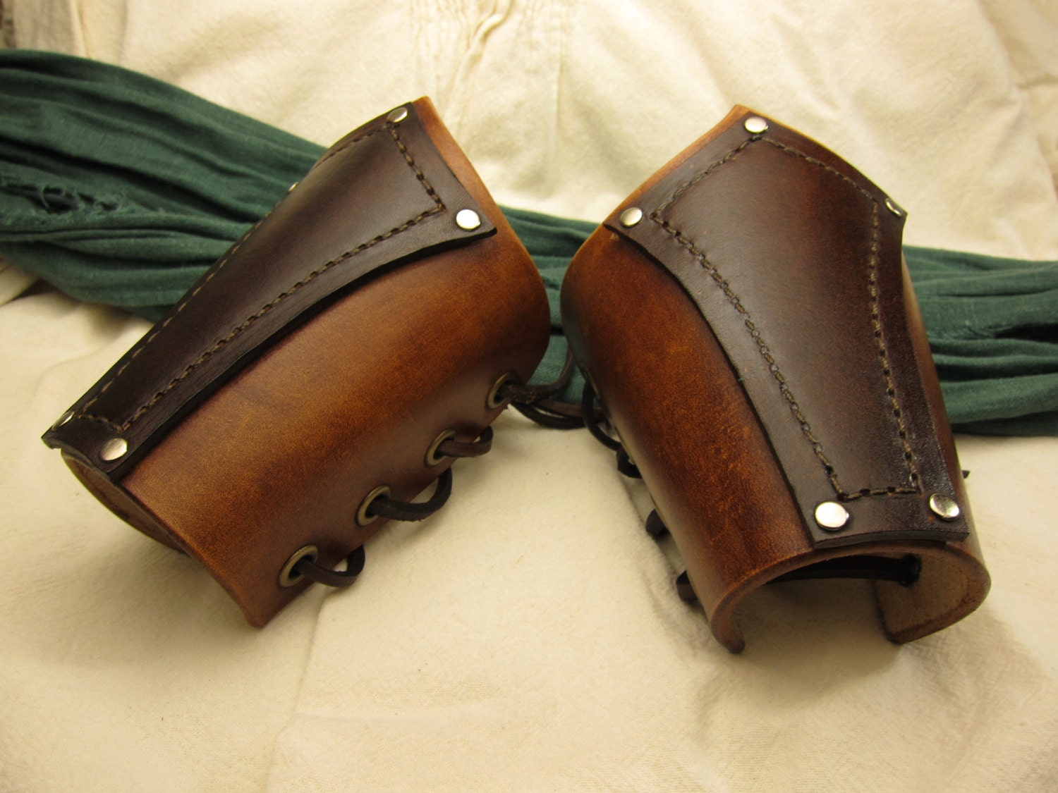Leather Bracers Medieval Pirate
