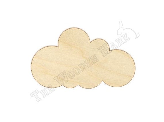 Cloud Wood Cut Out 170174 Unfinished wood by TheWoodenHare