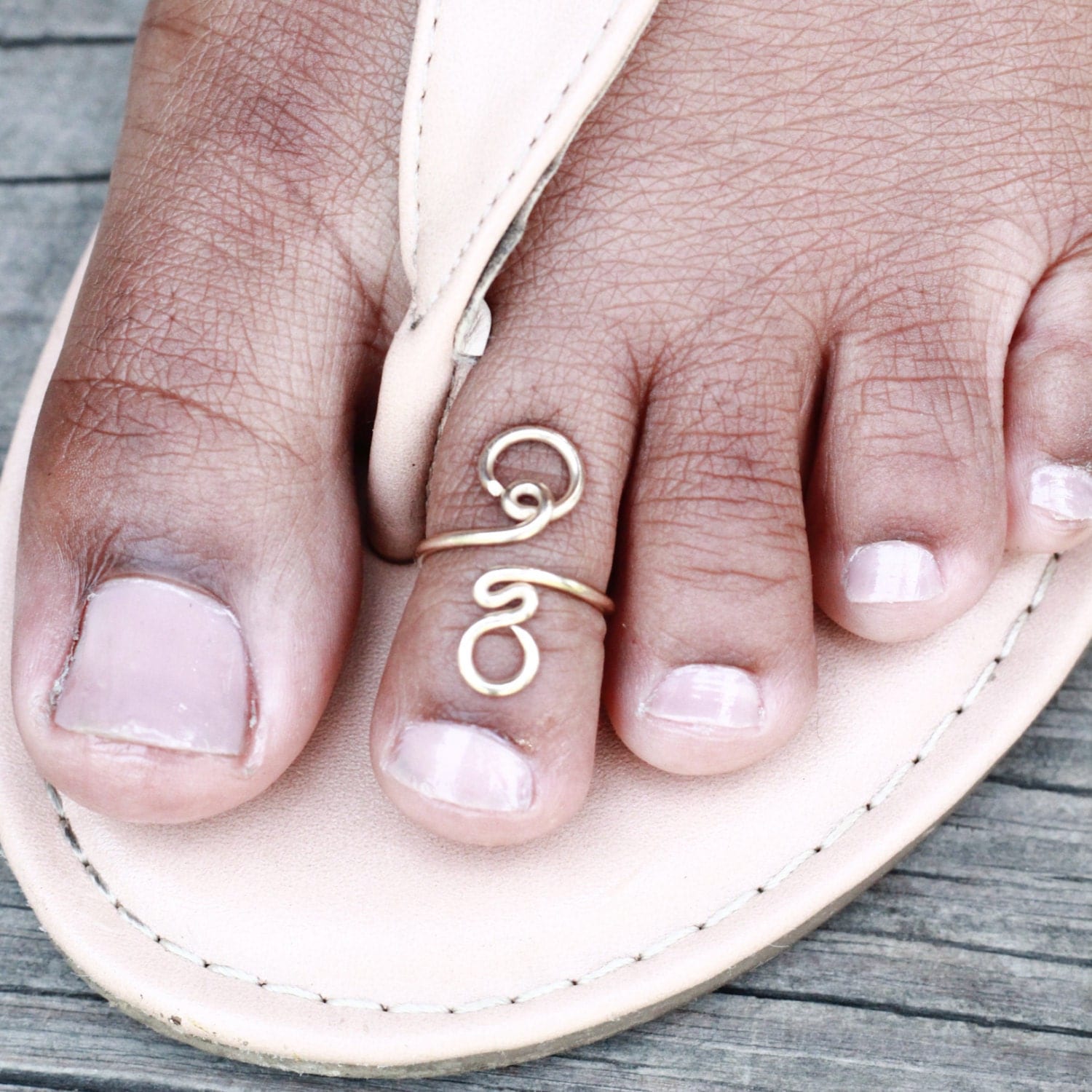 Cute Toe Ring Adjustable 12kt Gold-filled