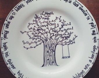 Popular items for family tree plates on Etsy