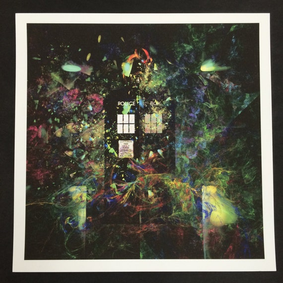 Items similar to Exploding - TARDIS is Exploding into a World of Color ...