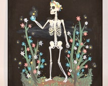 Popular Items For Skeleton Painting On Etsy