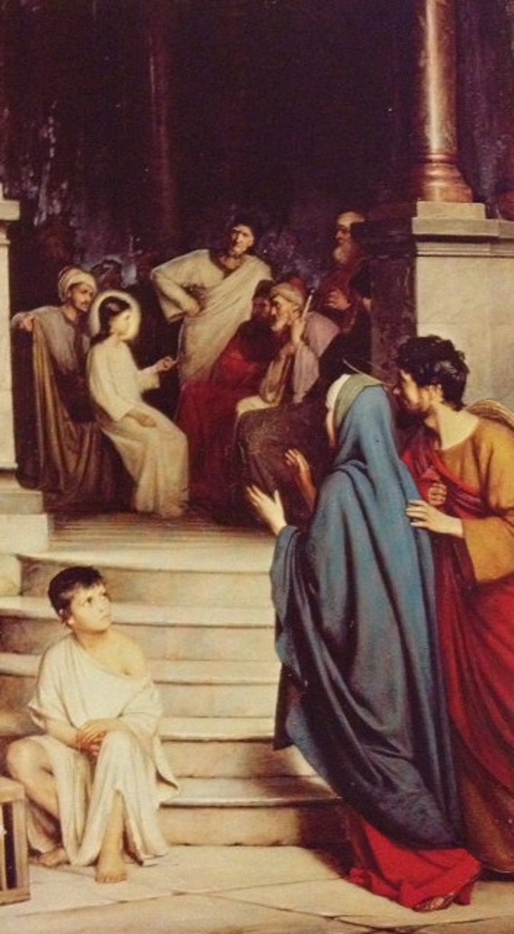 Twelve-year-old Jesus in the Temple Carl Bloch Art Print
