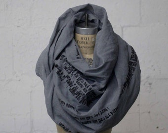 Poetry scarf | Etsy