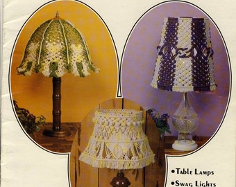 Macrame Lamps - Swag Lamp - Lighted Hanging Planters - Macrame Patterns