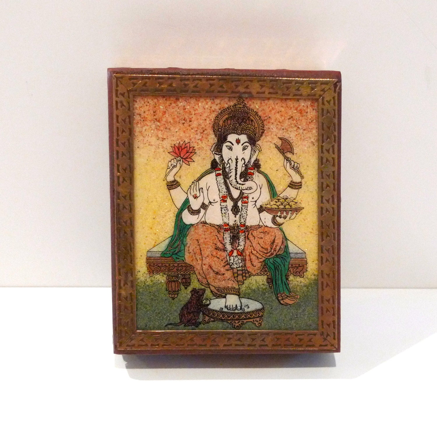 Ganesh Jewelry Box Wooden Trinket Box Hindu God Deity Elephant