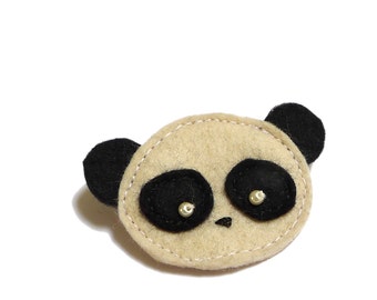 Vintage Mexican Sterling Silver Panda Brooch Silver Panda