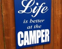 Popular items for wood camp sign on Etsy