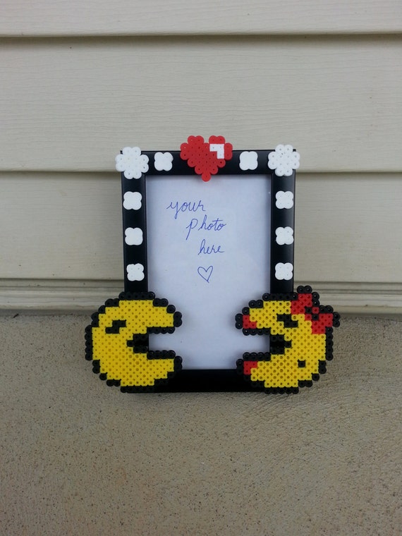 Pac Man Couples Picture Frame by BurritoPrincess on Etsy