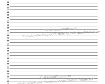 Weekly Meal Planner Printable chevron blue Menu Planner PDF