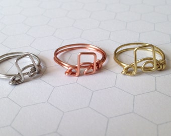 Music note ring | Etsy