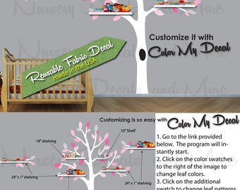 Shelf tree decal | Etsy