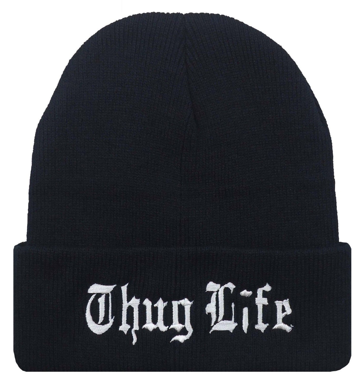 THUG LIFE Cuffed Beanie Hat Hip Hip Beanies Cap by PrfctoLifestyle