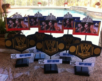 wwe Centerpiece, wwe wwe Party,Decor, wwe Birthday Party, wwe