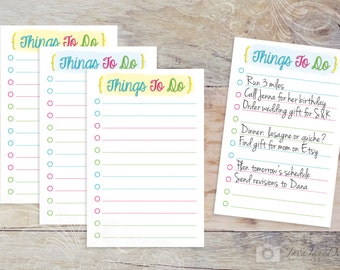 Thing To Do Cards - Double-sided To Do List Daily Planner Refill Cards ...