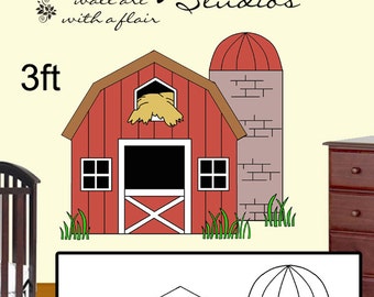 Barn paint by number | Etsy