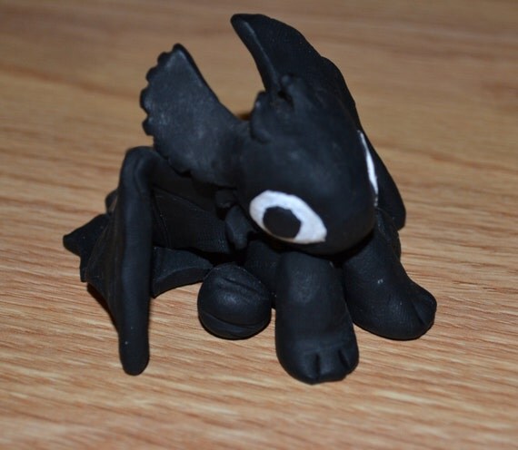 Items similar to Toothless Clay Figure on Etsy
