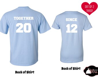 Popular items for together since tees on Etsy