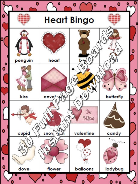 VALENTINE BINGO CLASSROOM Printable Activity by HandsOnLearningFun